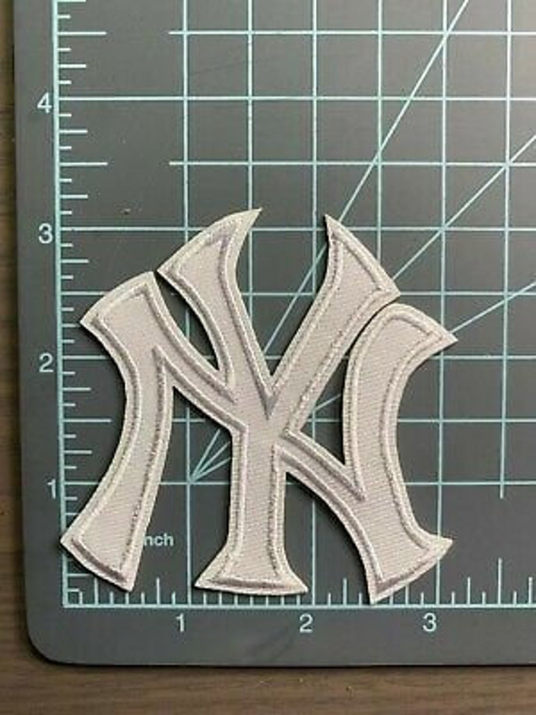 New York Yankees Baseball White Letter Iron on Patch Size 3 X 3 Ship ...