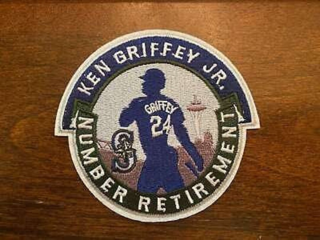 Ken Griffey Jr. Number Retirement Iron on Patch 4 X 4 Seattle Mariners ...