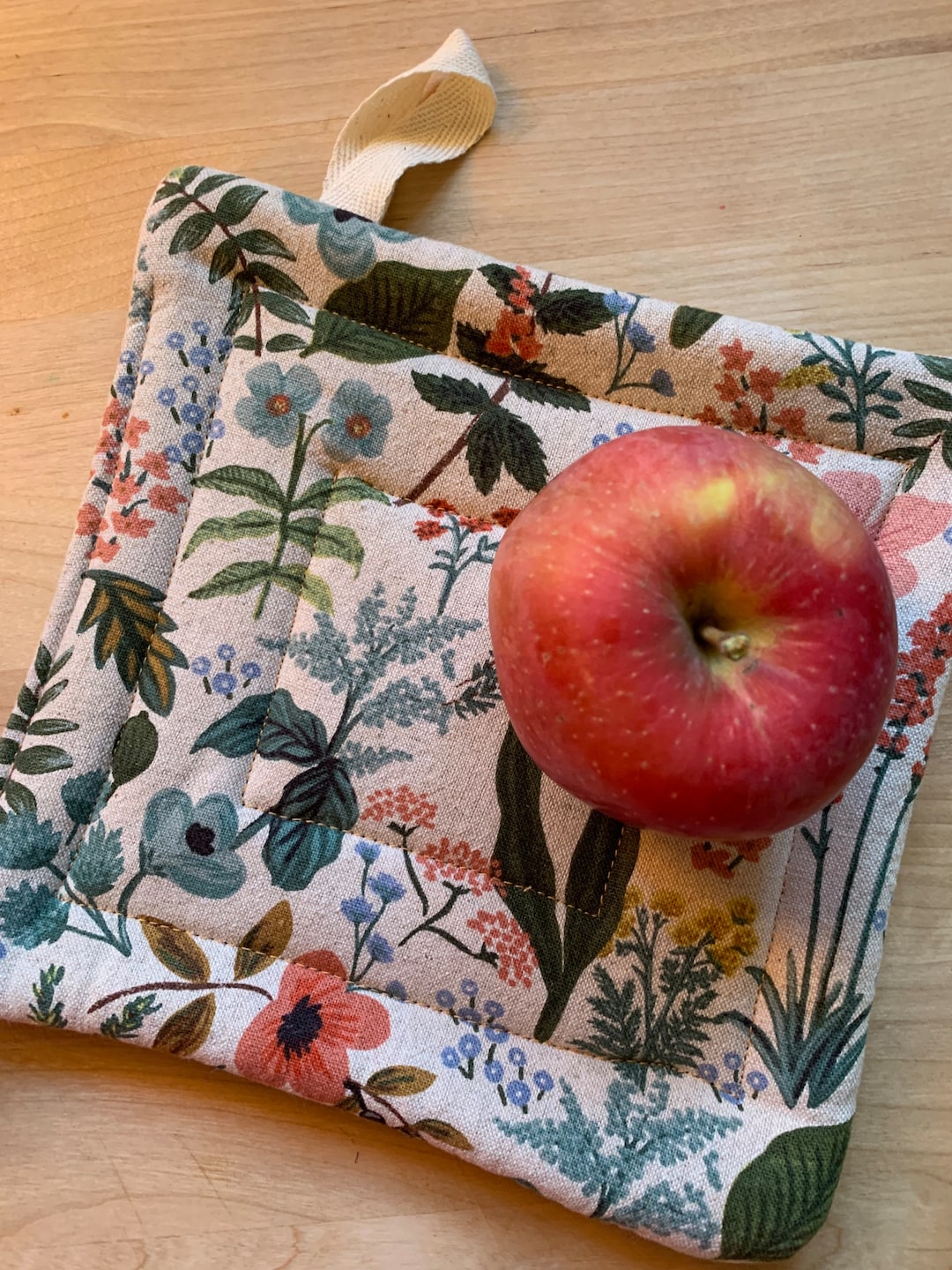 Potholder/hot Pad/trivet With Flowers, Thick Potholder, Rifle Paper ...