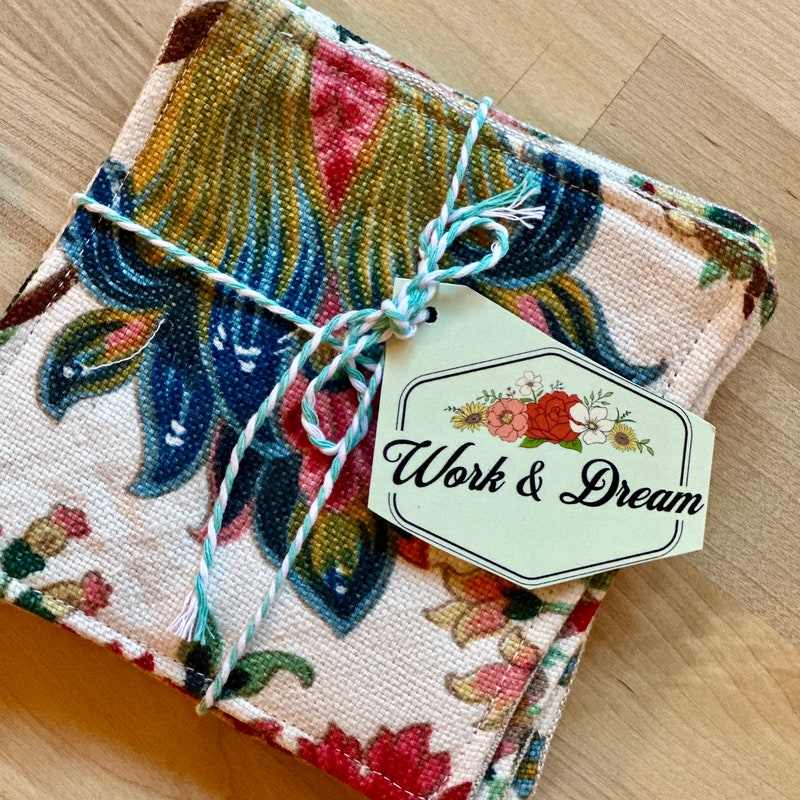 Linen Coasters - Etsy