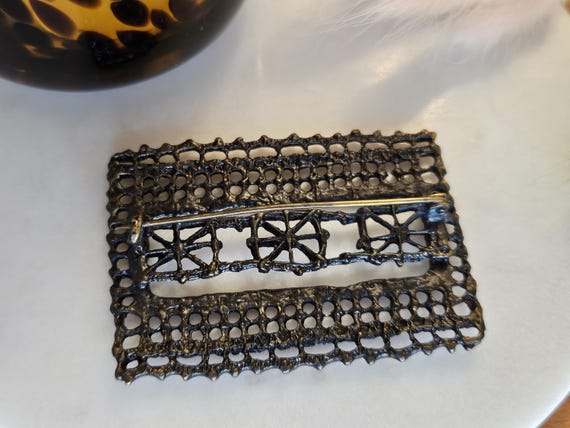 Vintage Pentti Sarpaneva Finland Pitsi Bronze Brooch,… - Gem