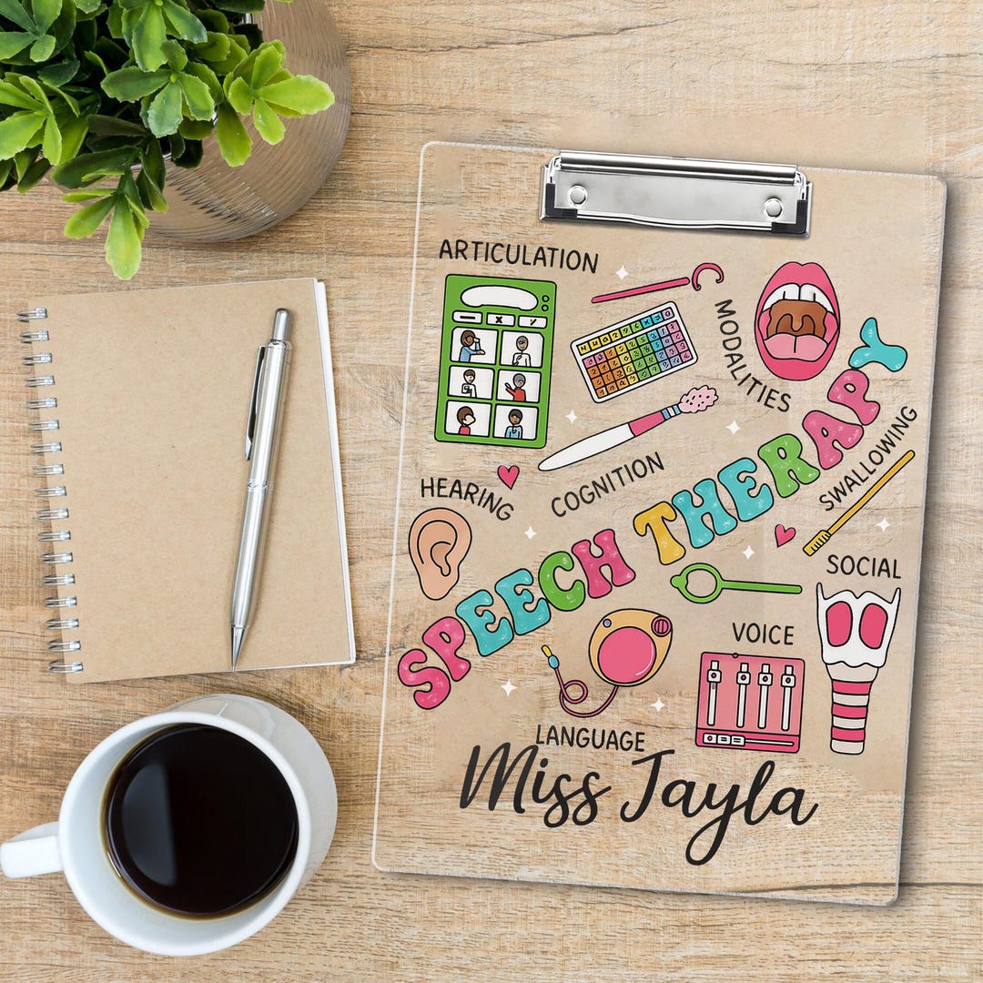 Personalized Speech Therapy Clipboard: Custom SLP Gift, Acrylic Office ...