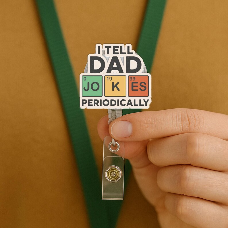 Dad Jokes Periodic Table Badge Reel: Funny Science Gift - Etsy