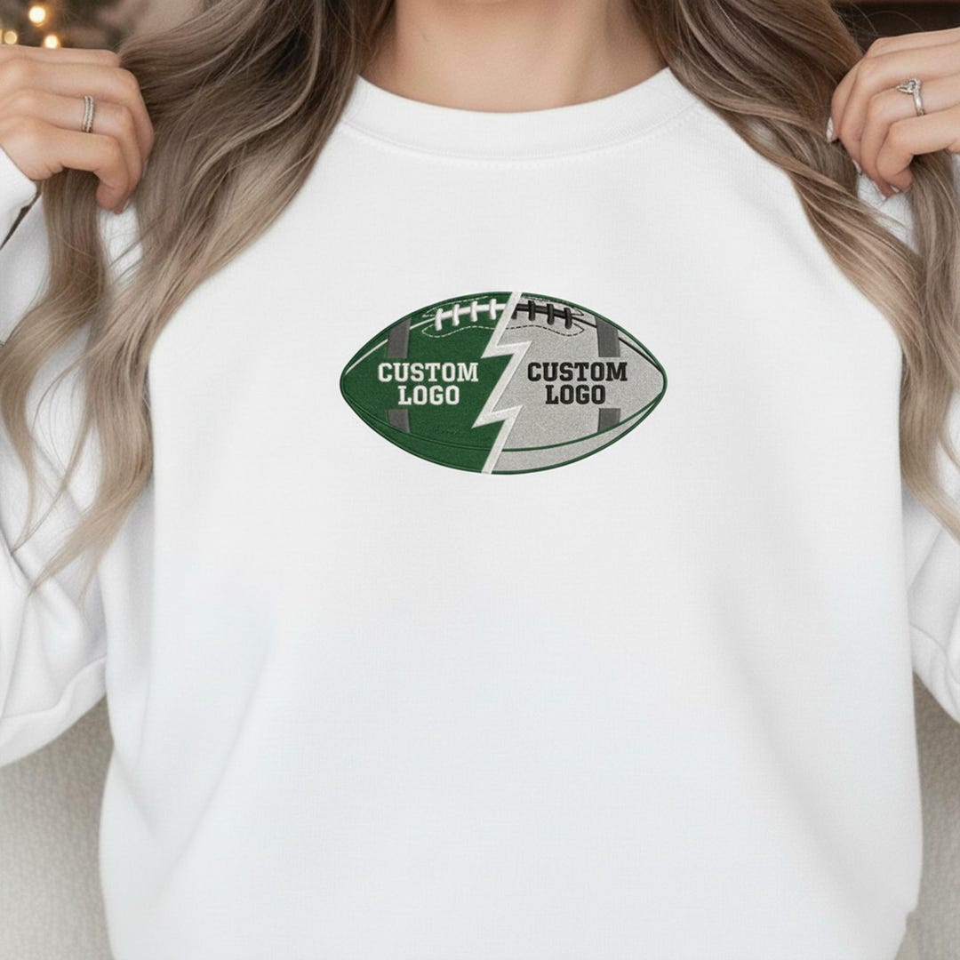 Personalized Embroidered House Divided Football Sweatshirt: Custom ...