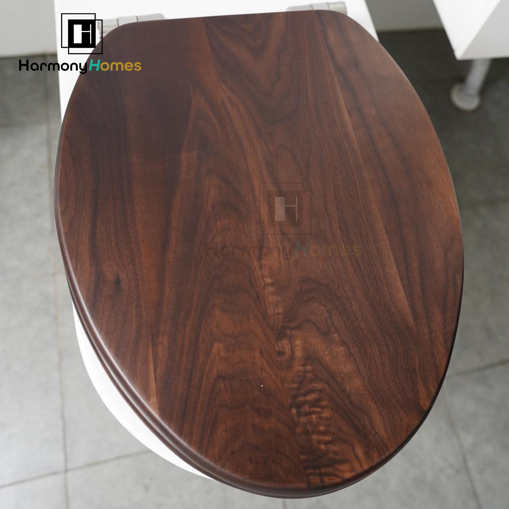 Toilet Cover,dark Brown Wooden Toilet Seat,walnut Toilet Cover, With ...