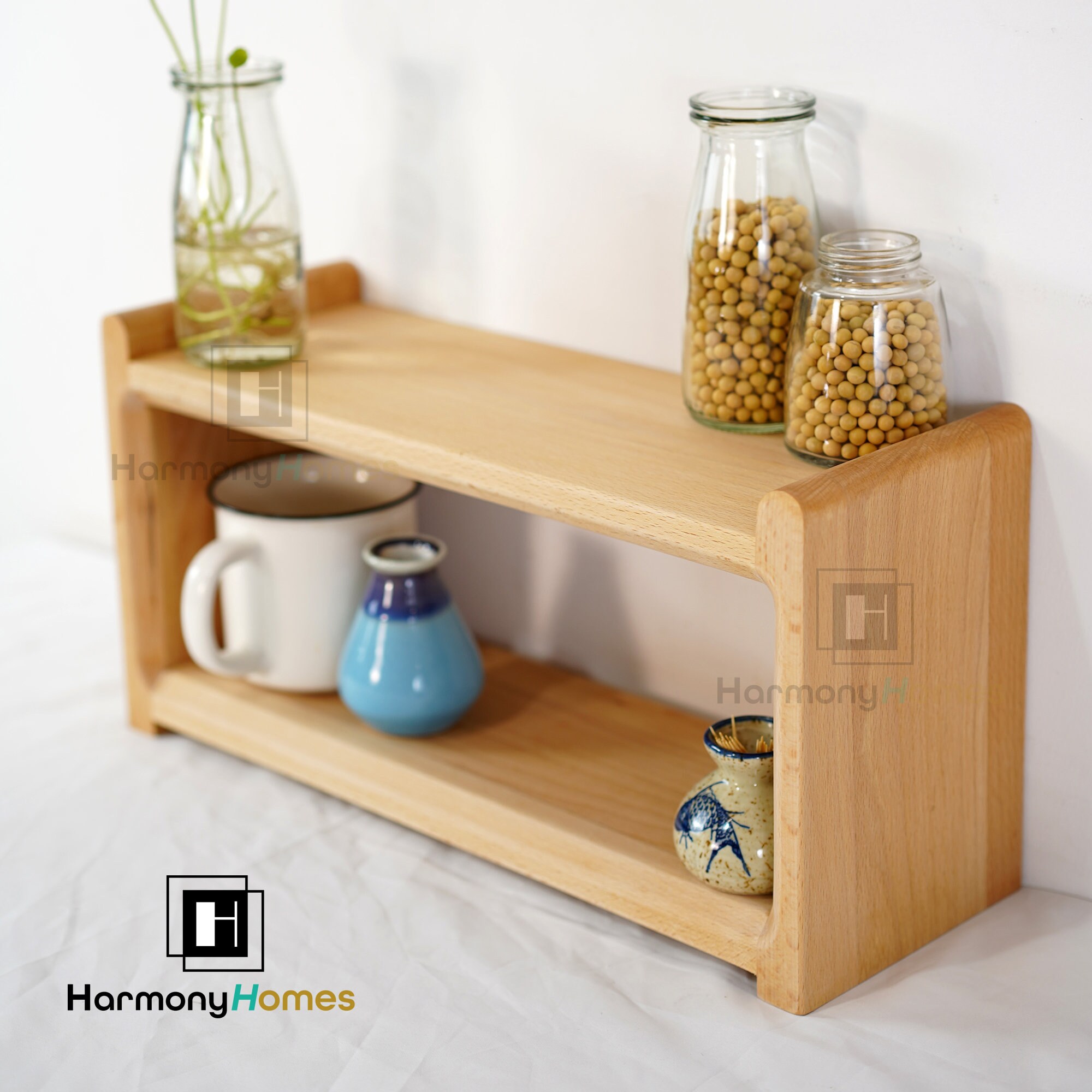 Desktop Organizer,kitchen Organizer Shelves,wood Organizer,natural Wood ...