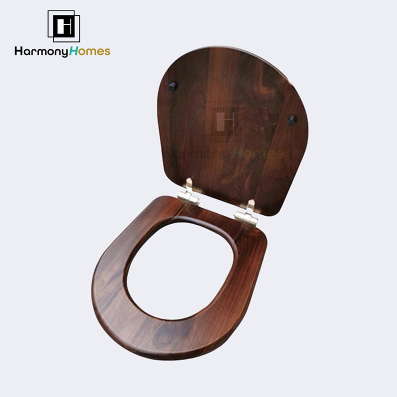 Toilet Cover,dark Brown Wooden Toilet Seat,walnut Toilet Cover, With ...