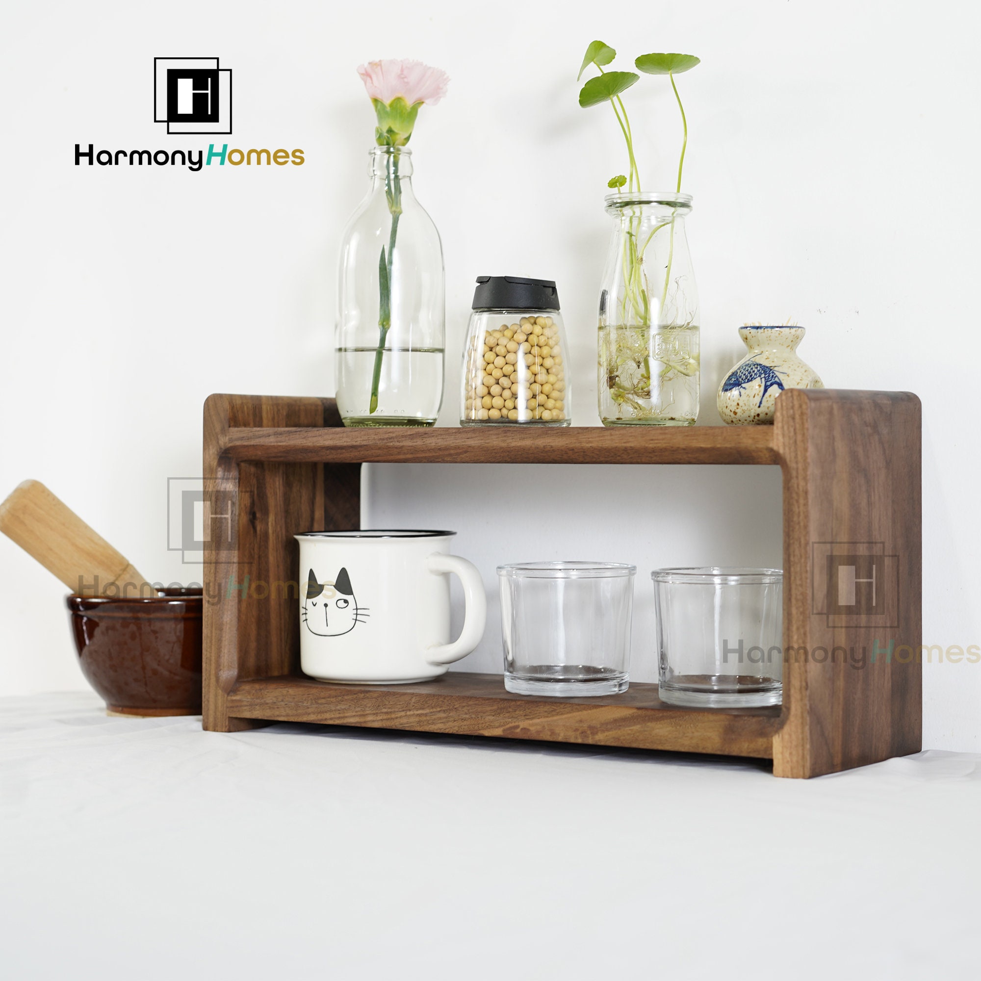 Desktop Organizer,kitchen Organizer Shelves,wood Organizer,natural Wood ...