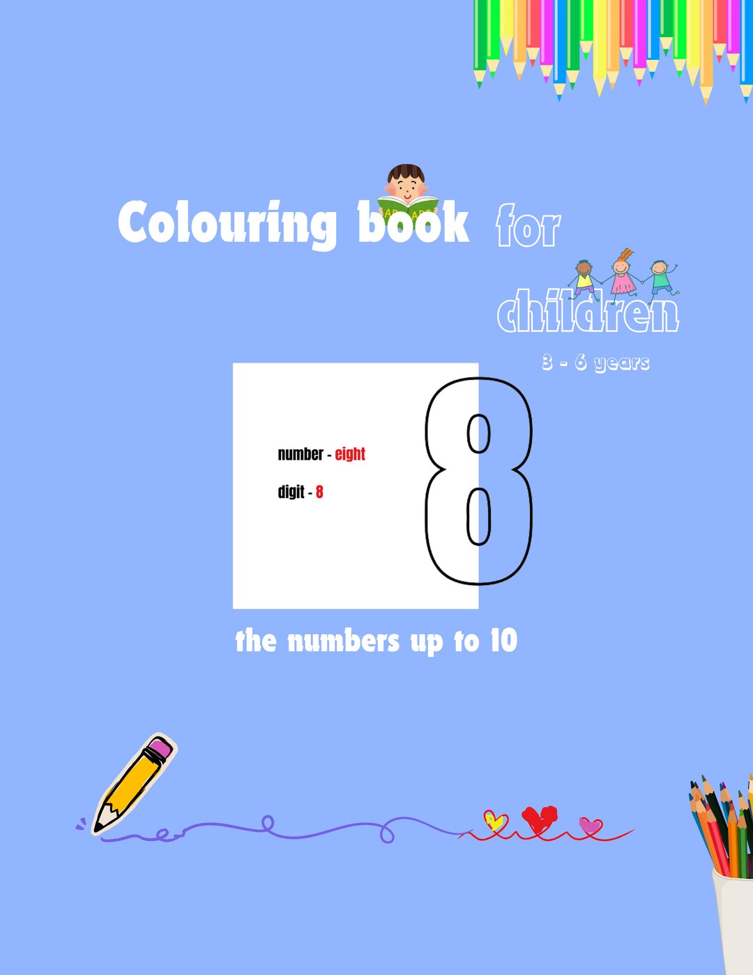 Numbers to 10, Activity Book for Kids, Digital Book,123, Coloring Book ...