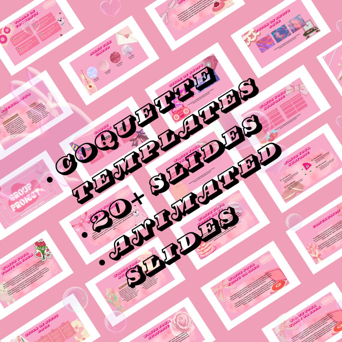 Coquette Templates 20 Slides Animated Slides - Etsy