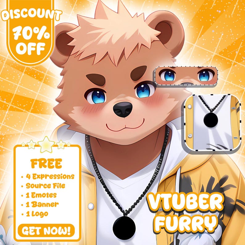 Custom Live2d Furry Vtuber Model | Fursona Design - Etsy