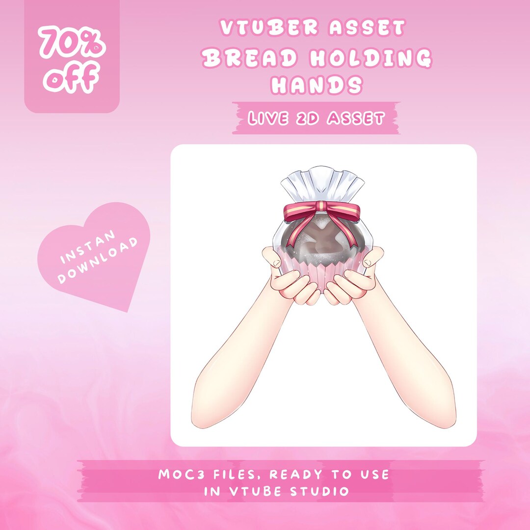 Bread Holding Hands Vtuber Prop | Live2d Animated Asset - Etsy