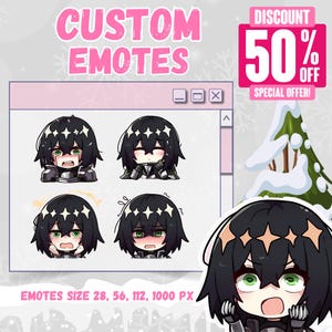 Custom Twitch Emotes, Animated Emotes, Vtuber Emotes, Kick Emotes, Sub ...