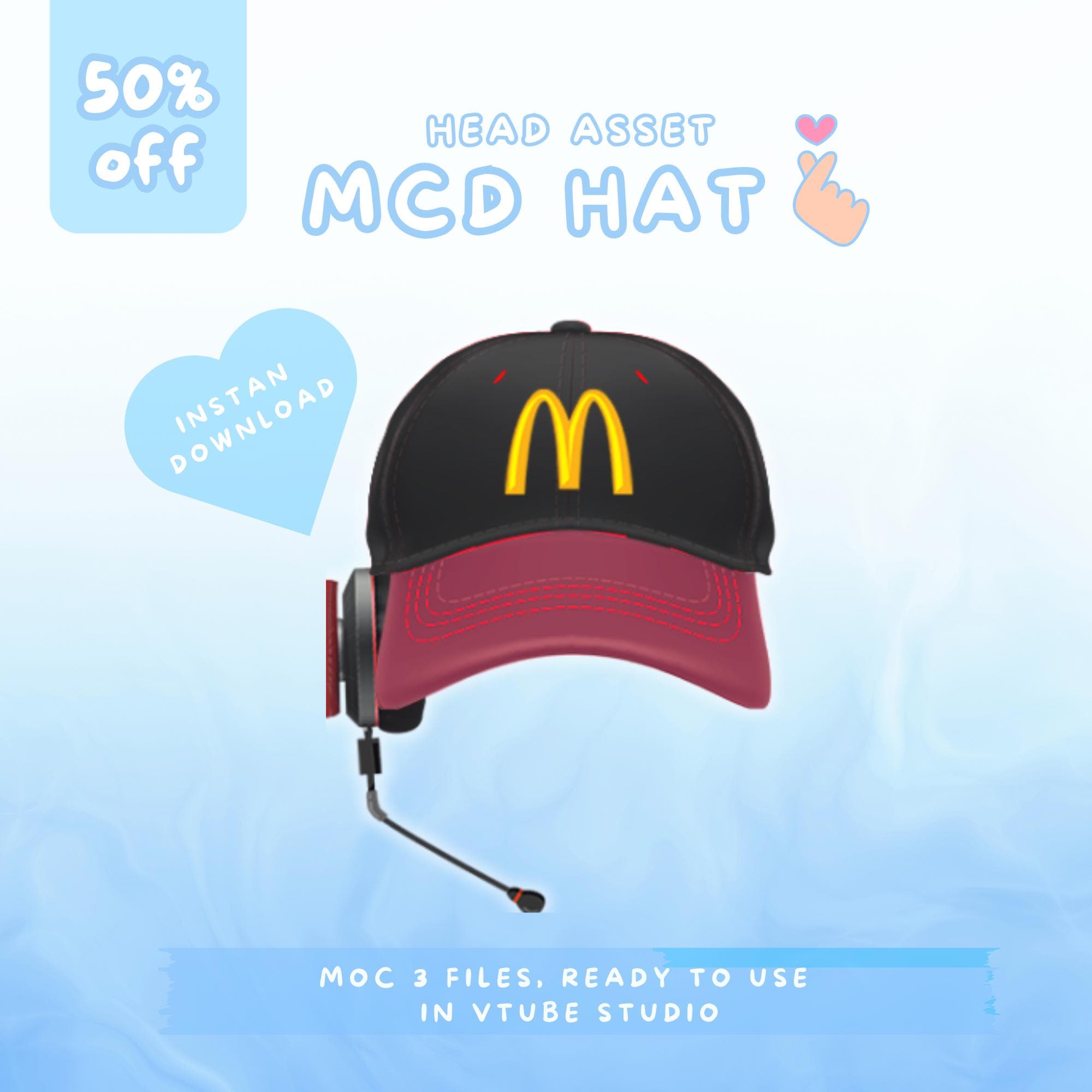 Rigged Fast Food Hat: Vtuber Head Asset (MOC3 File) - Etsy
