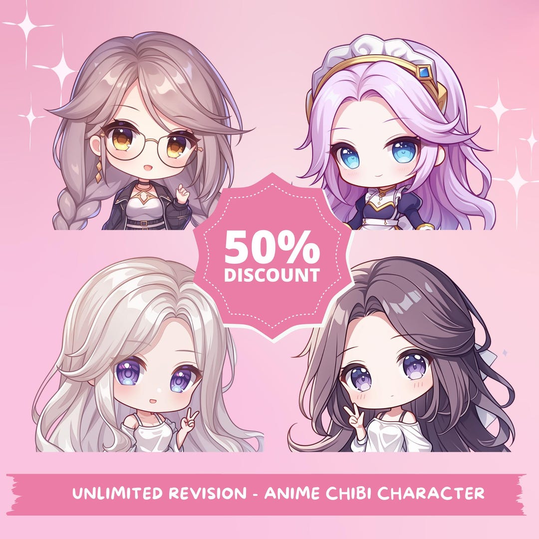 CUSTOM CHIBI Custom Chibi Anime, Chibi Character, OC, Chibi Emotes ...