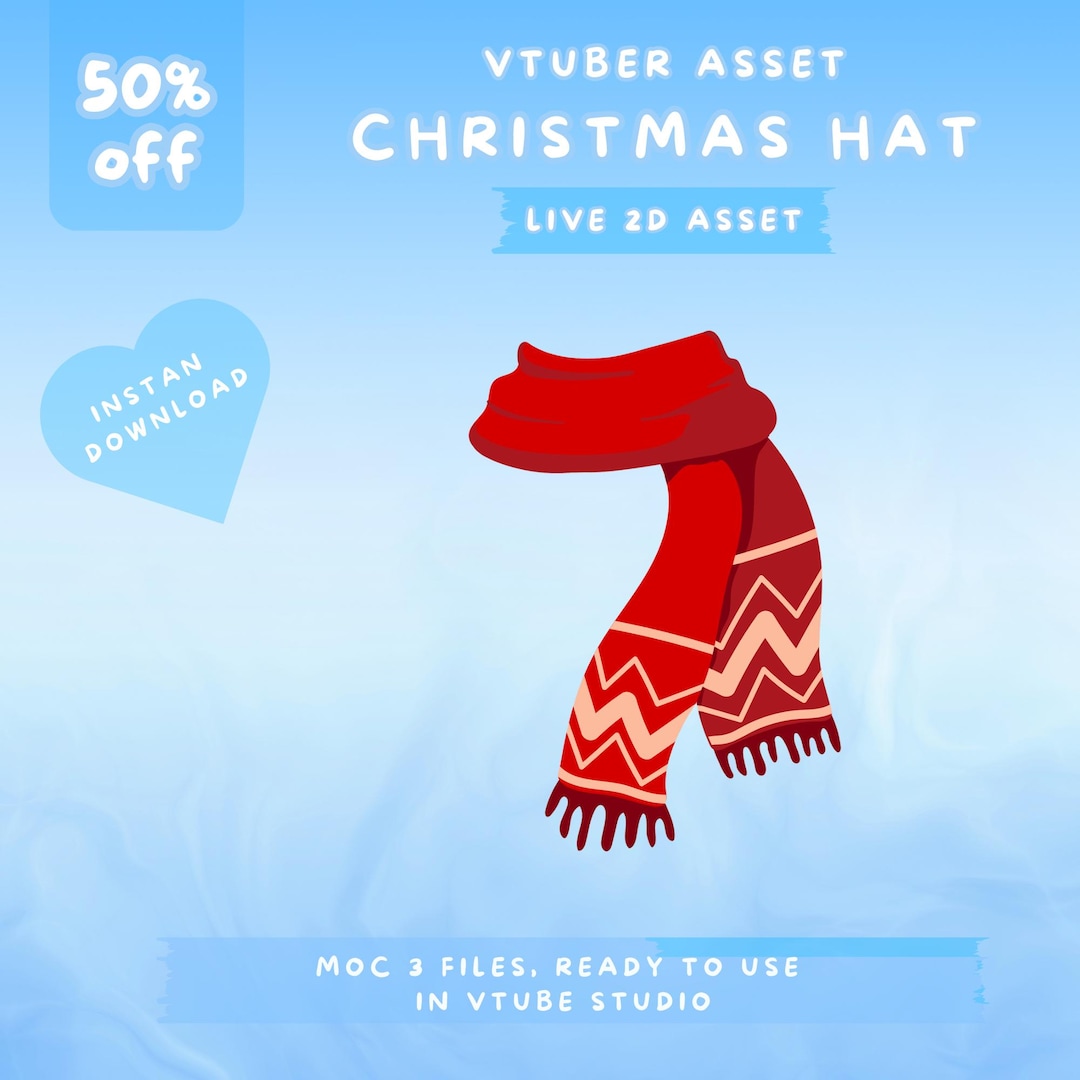 Vtuber Asset | Christmas Scarf, Winter Outfit, Cute Christmas Theme ...