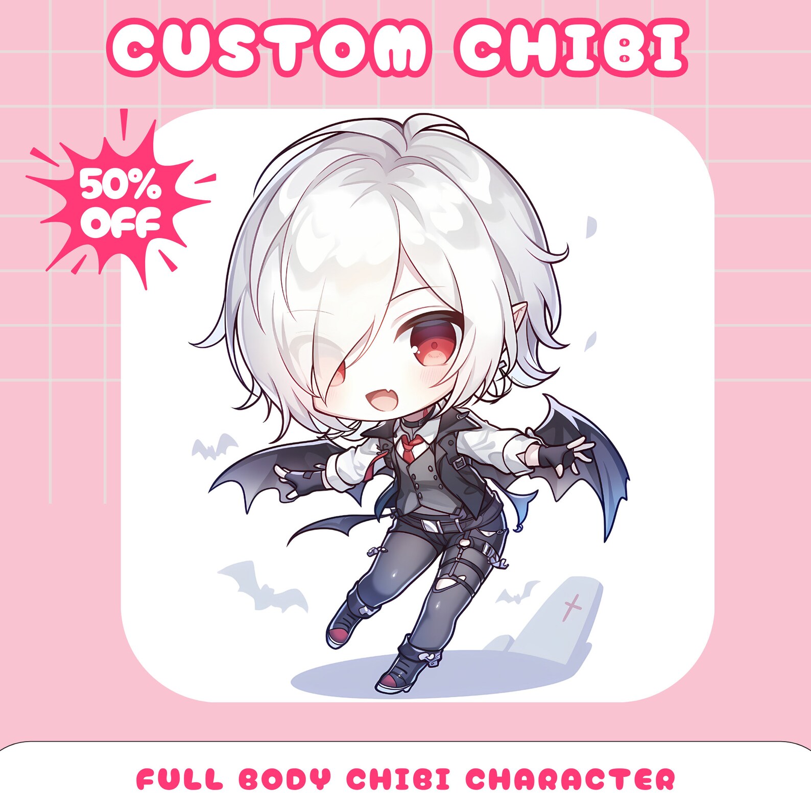 CUSTOM CHIBI, Custom Chibi Anime, Chibi Character, OC, Chibi Emotes ...