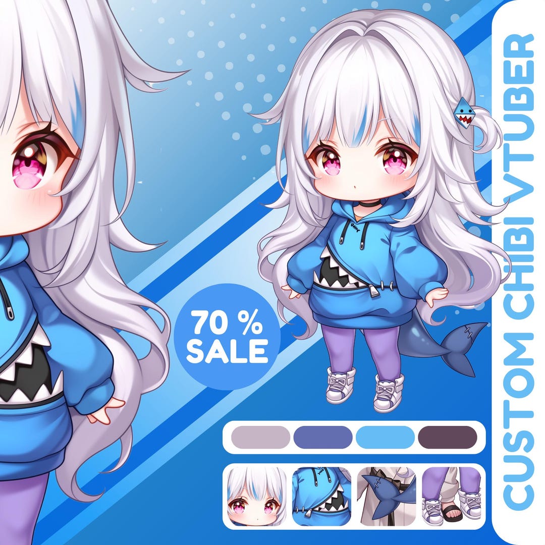 CUSTOM CHIBI VTUBER | Custom Vtuber Model, Live2d Model, Vtuber Design ...