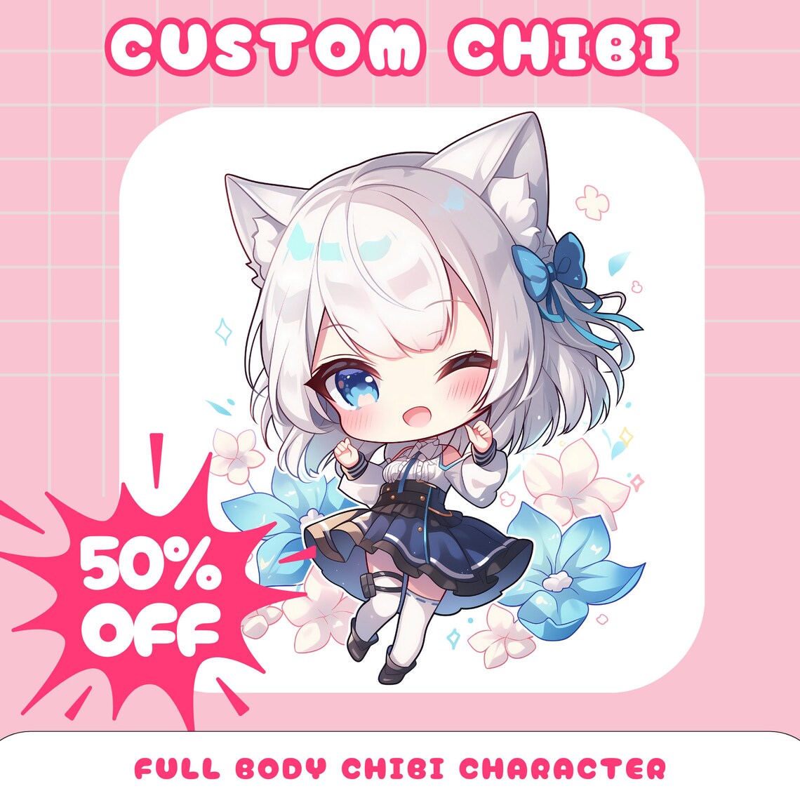 CUSTOM CHIBI, Custom Chibi Anime, Chibi Character, OC, Chibi Emotes ...