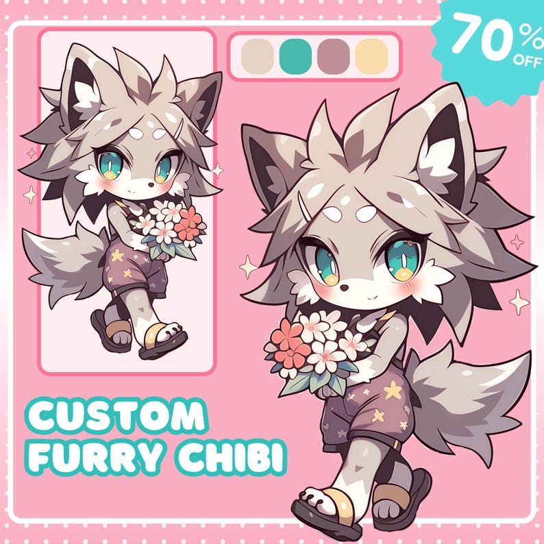 Custom Chibi Furry Art Commission | Anime Profile Picture - Etsy Australia