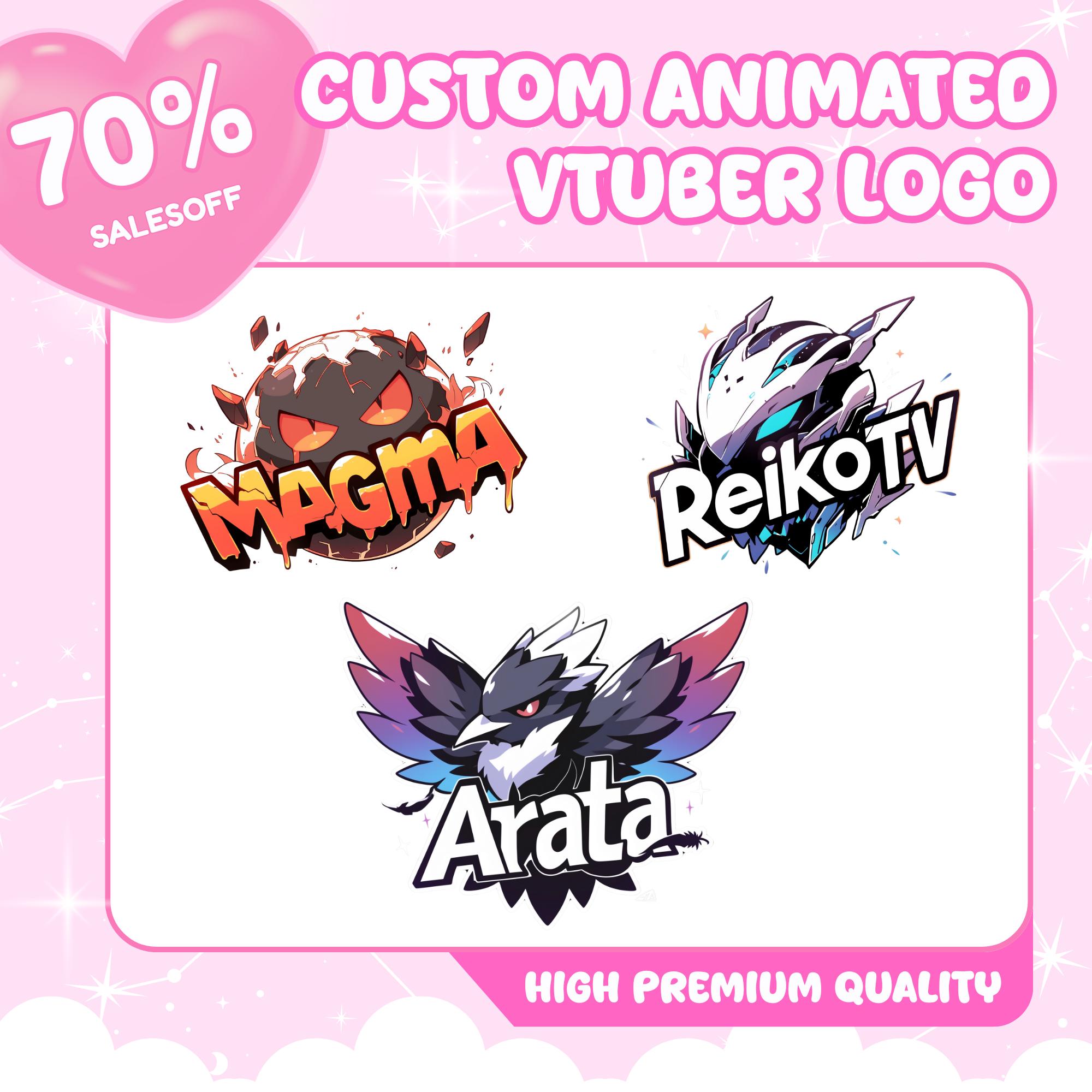 Custom Animated Vtuber Logo | Chibi Mascot Icon - Etsy