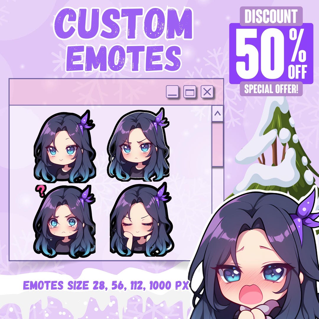 Custom Twitch Emotes, Animated Emotes, Vtuber Emotes, Kick Emotes, Sub ...