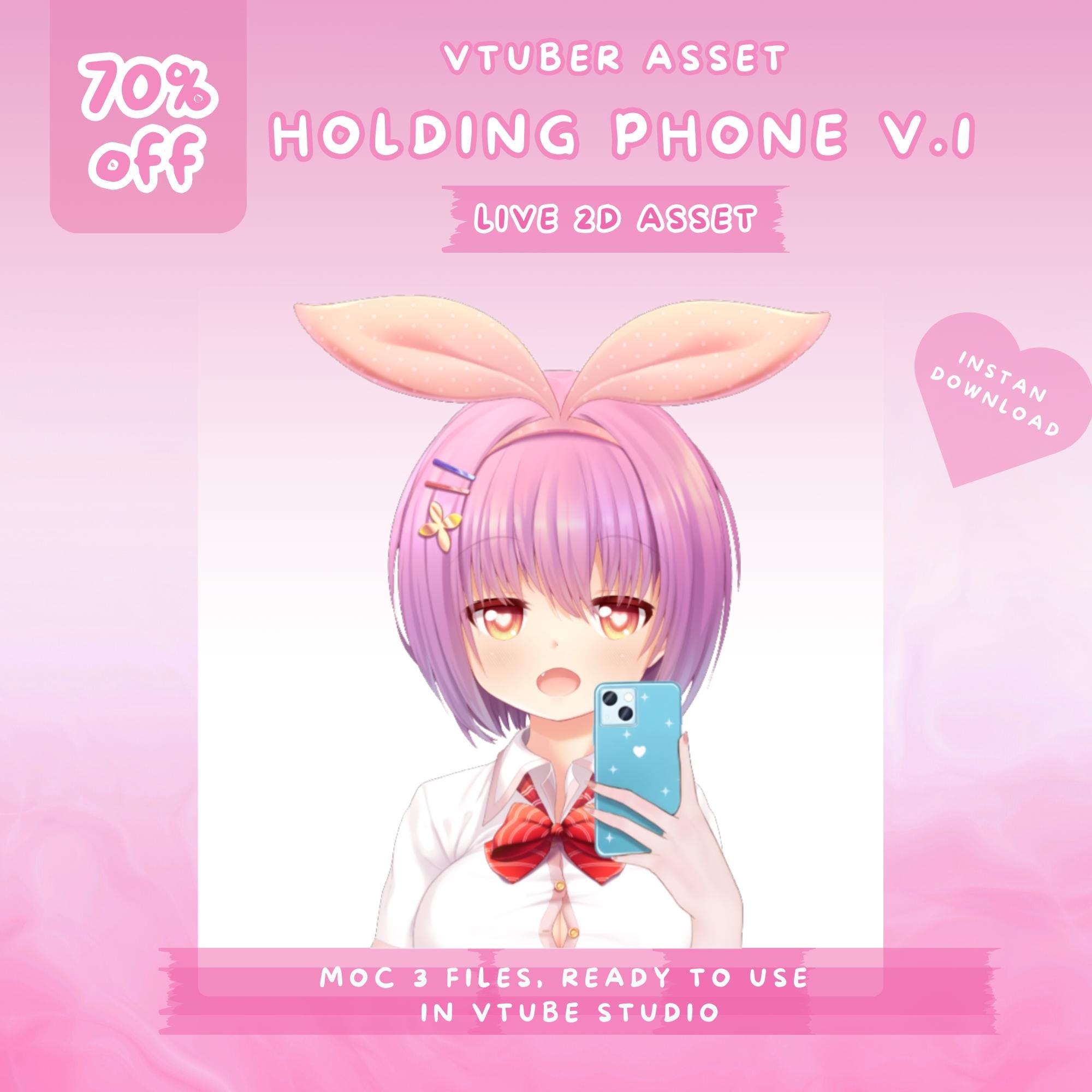 Hand Holding Phone Vtuber Asset : Live2d Prop ( Digital Download ) - Etsy