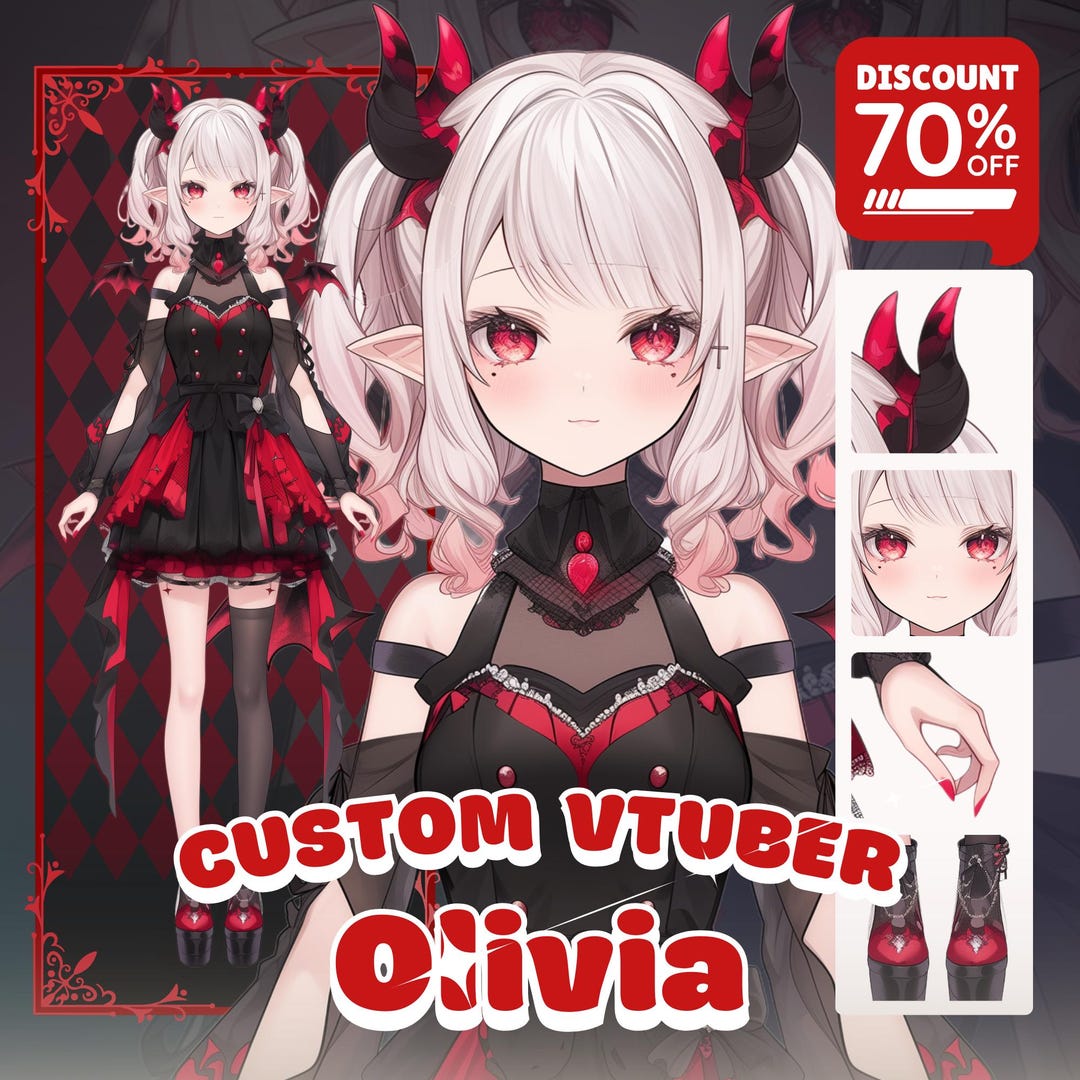 Custom Vtuber Live2d Model Commission ( Virtual Youtuber Model ) Vtuber ...