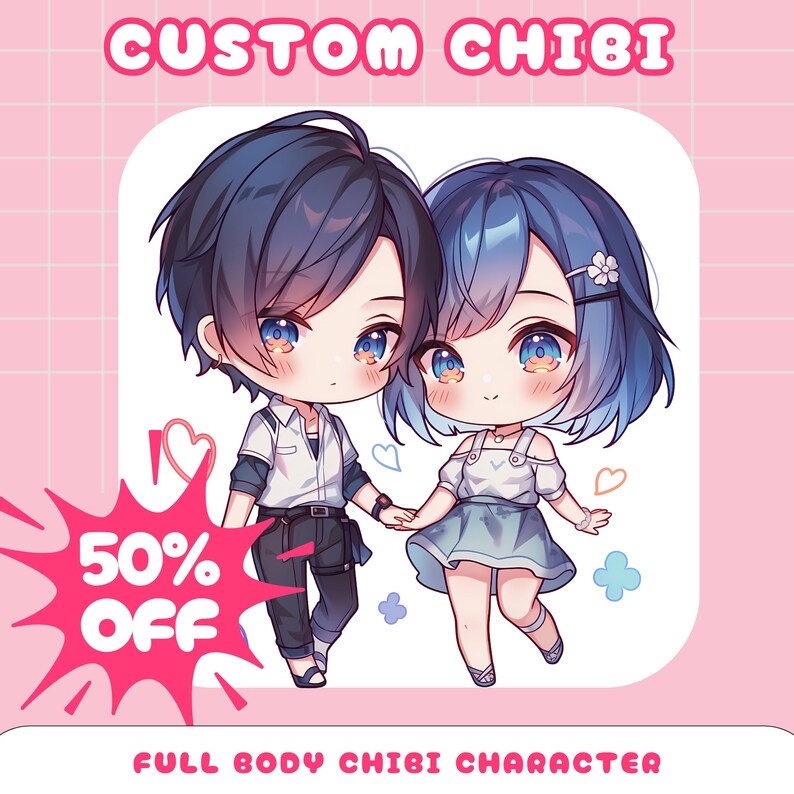 CUSTOM CHIBI, Custom Chibi Anime, Chibi Character, OC, Chibi Emotes ...