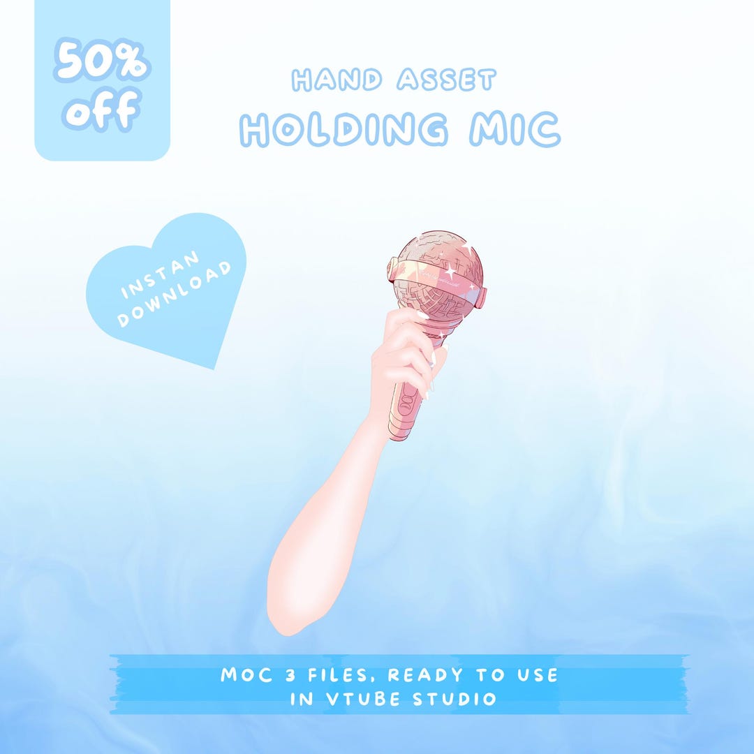 Vtuber Asset Hand Mic Rigged, Vtuber Hand, Hand Assets, Mic Assets, Mic ...