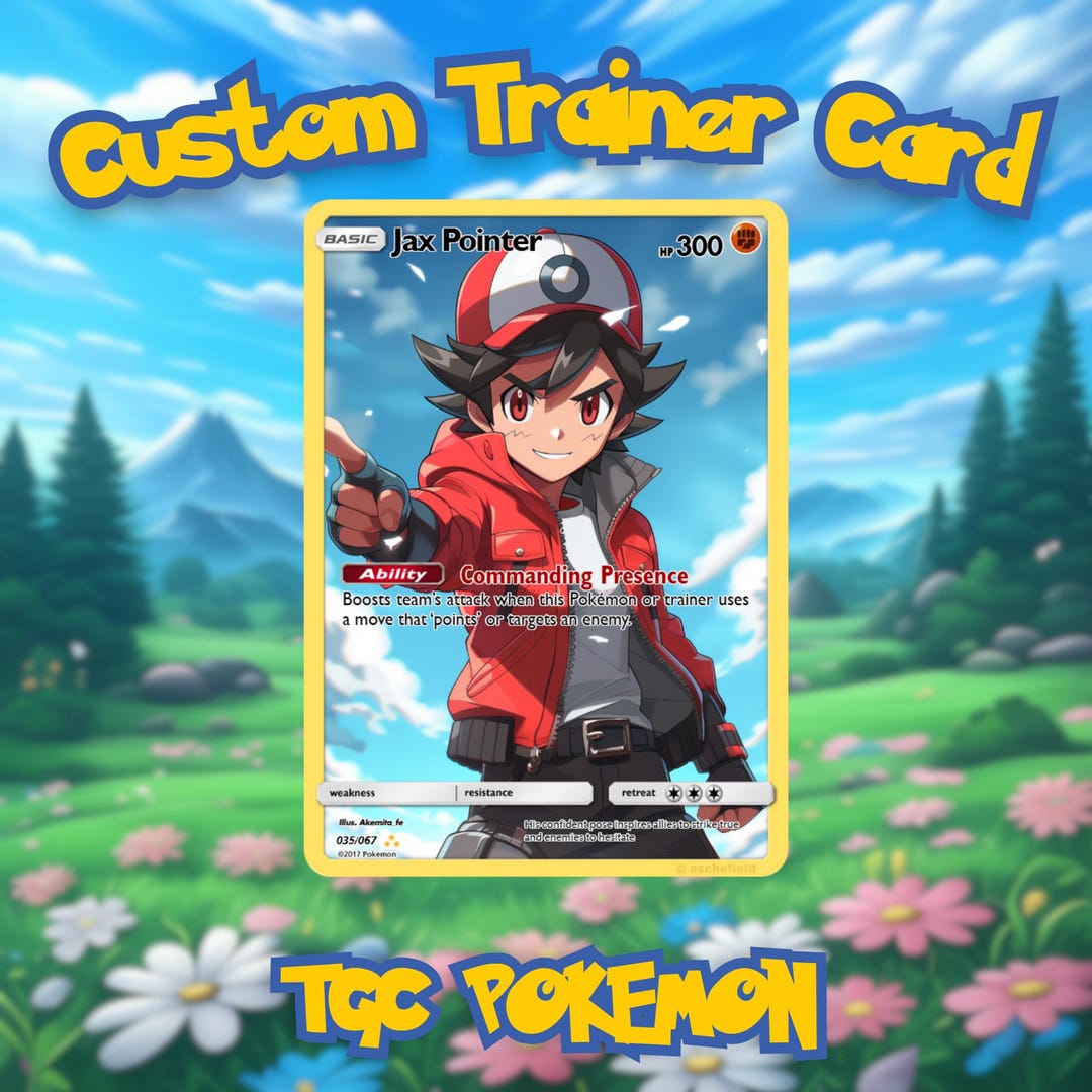 Personalized Pokemon Card | Custom Full Art TCG Card - Etsy