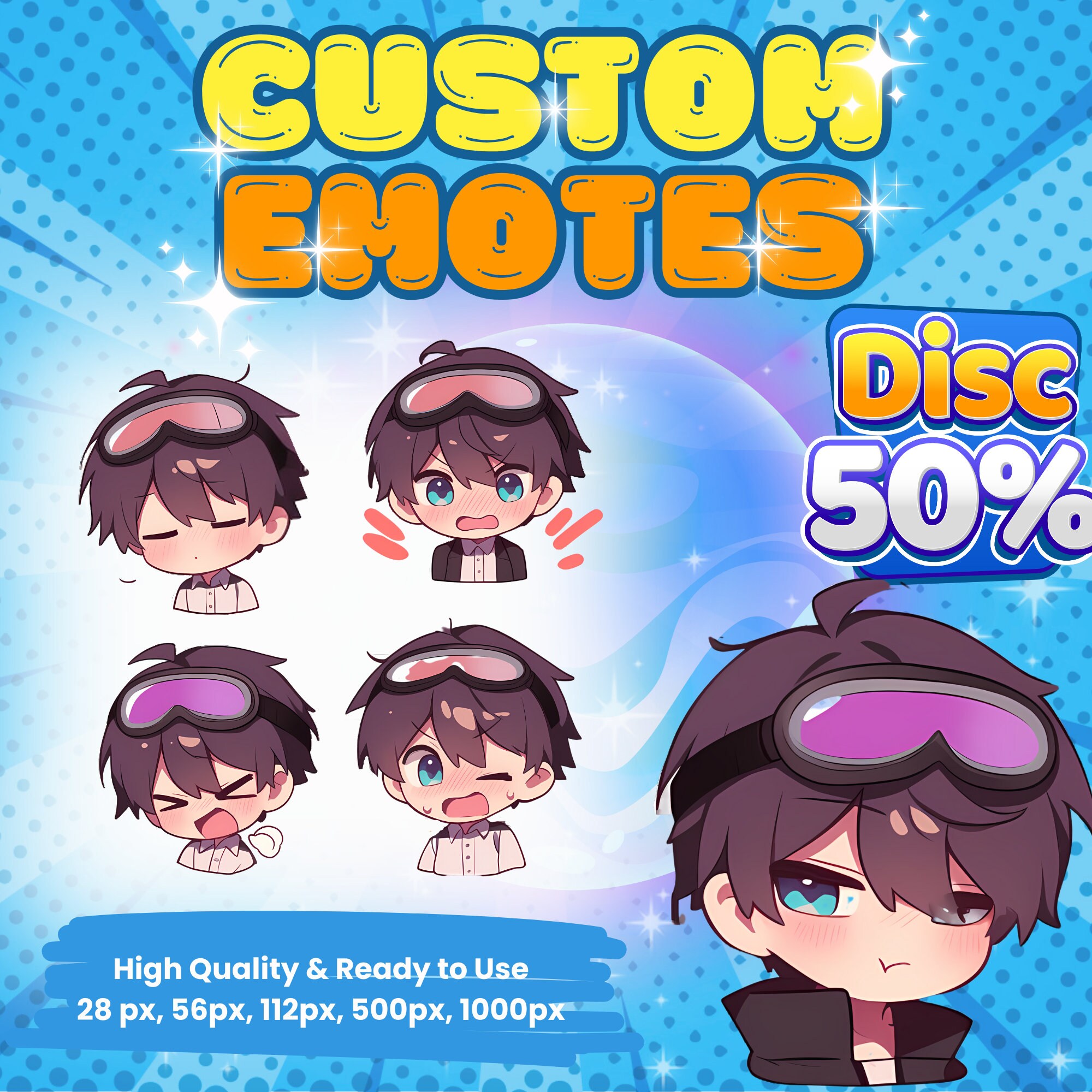 Custom Emotes, Premium Twitch Emotes, Custom Emotes for Streaming, Cute ...