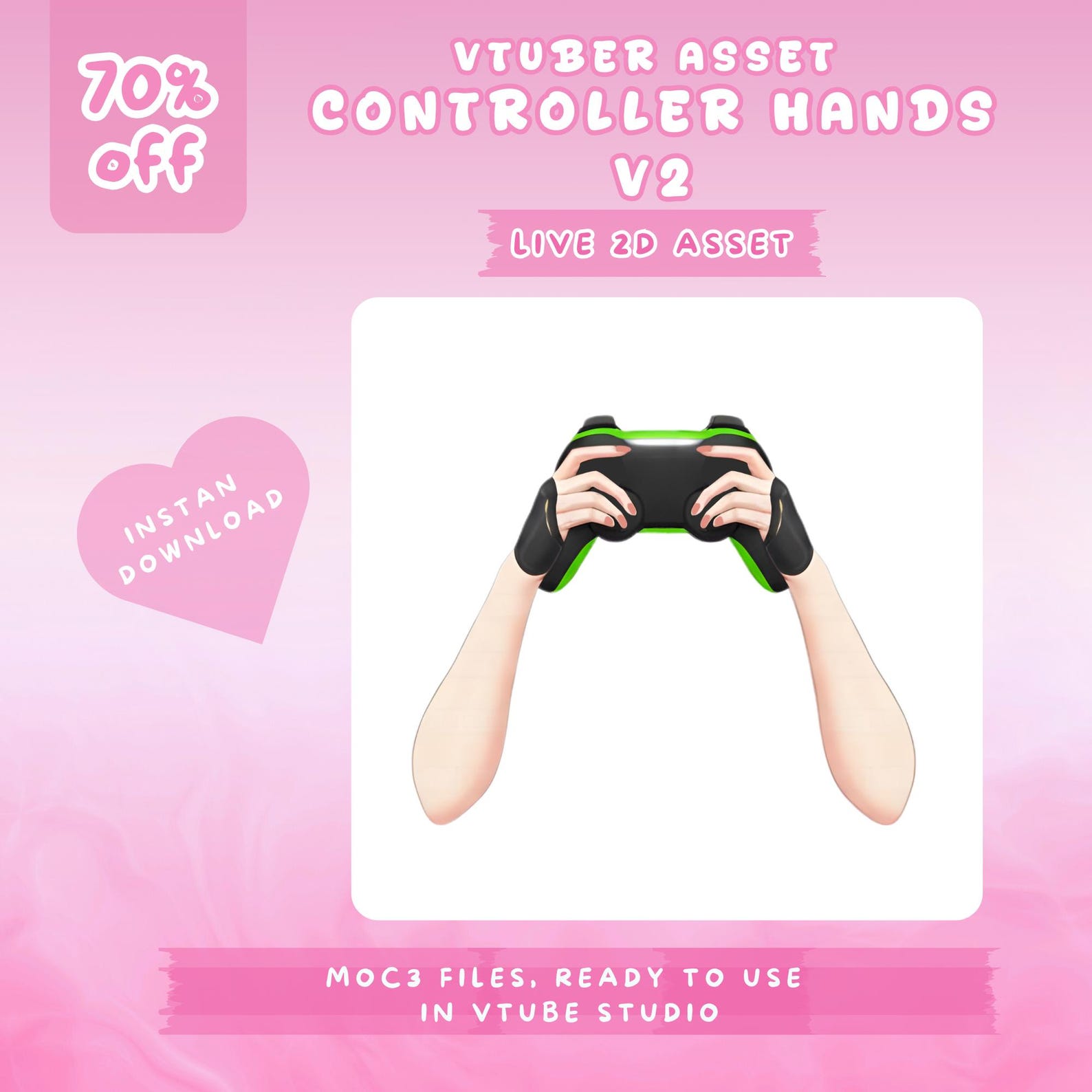 Gaming Controller Hands | Live2d Vtuber Animated Asset - Etsy