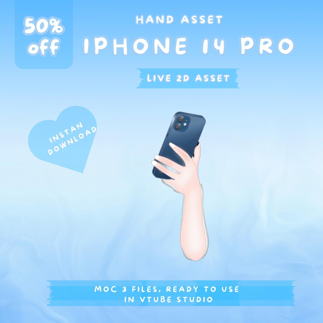 Vtuber Asset Vtuber Hand Asset, Rigged iPhone 14 Pro, Premade Assets ...