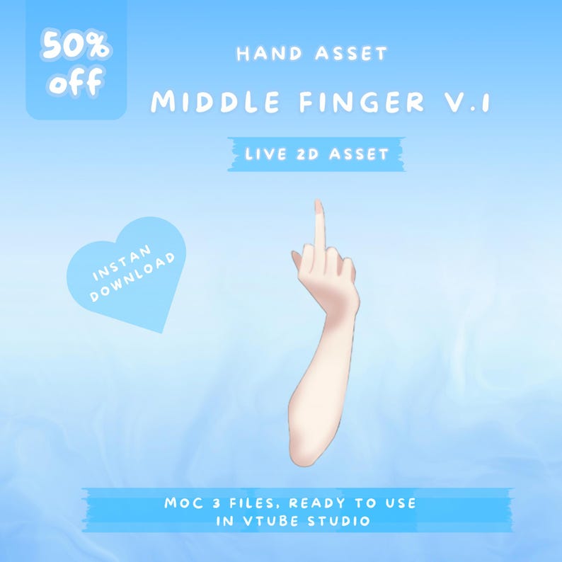 Vtuber Asset Rigged Pissed off Hand, Hand Sign, Hand Gesture, Vtuber ...