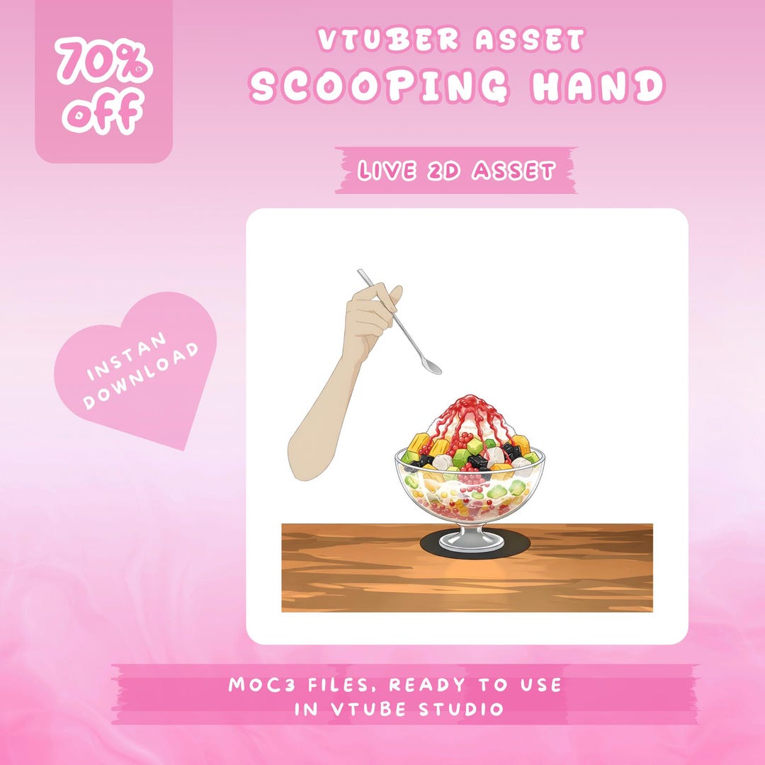 Scooping Hand Vtuber Prop | Live2d Animated Asset - Etsy