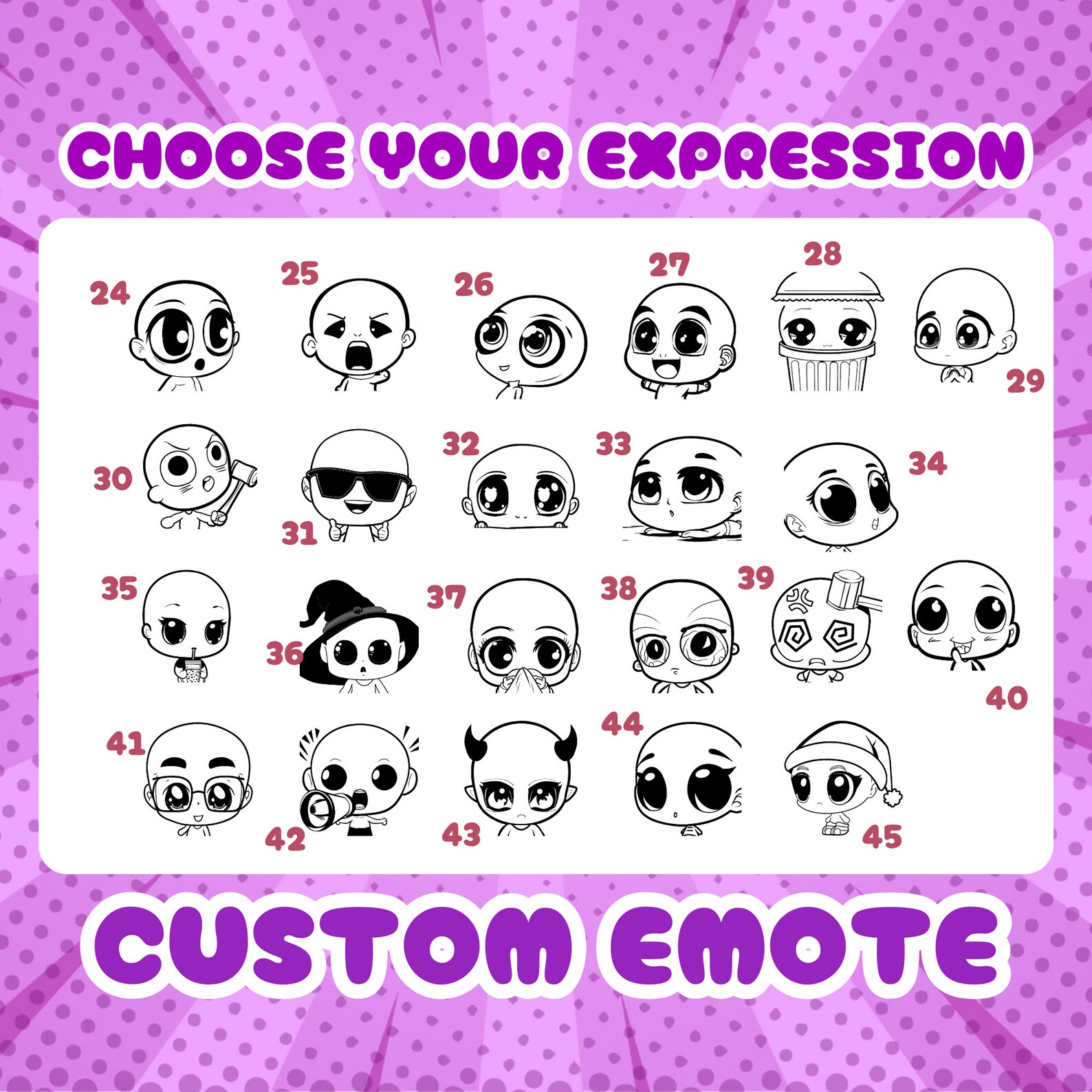 Custom Emotes, Premium Twitch Emotes, Custom Emotes for Streaming, Cute ...
