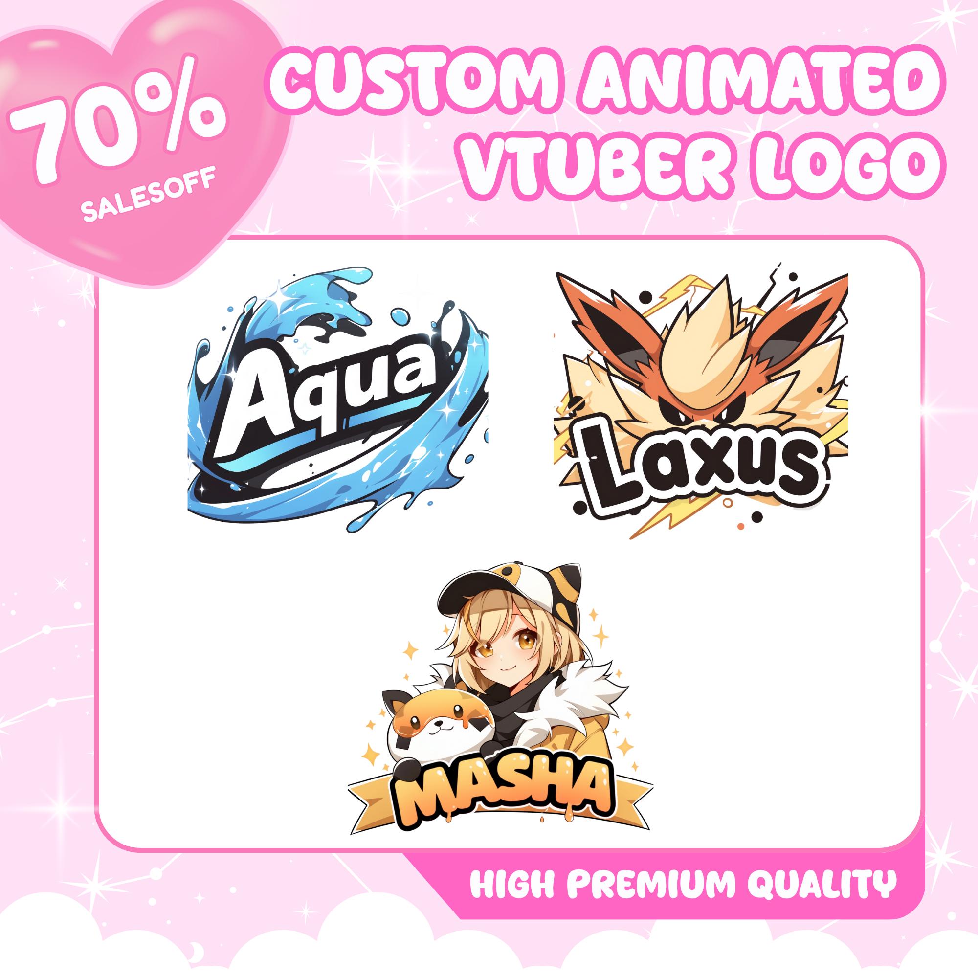 Custom Animated Vtuber Logo | Cute Chibi Streaming Icon - Etsy