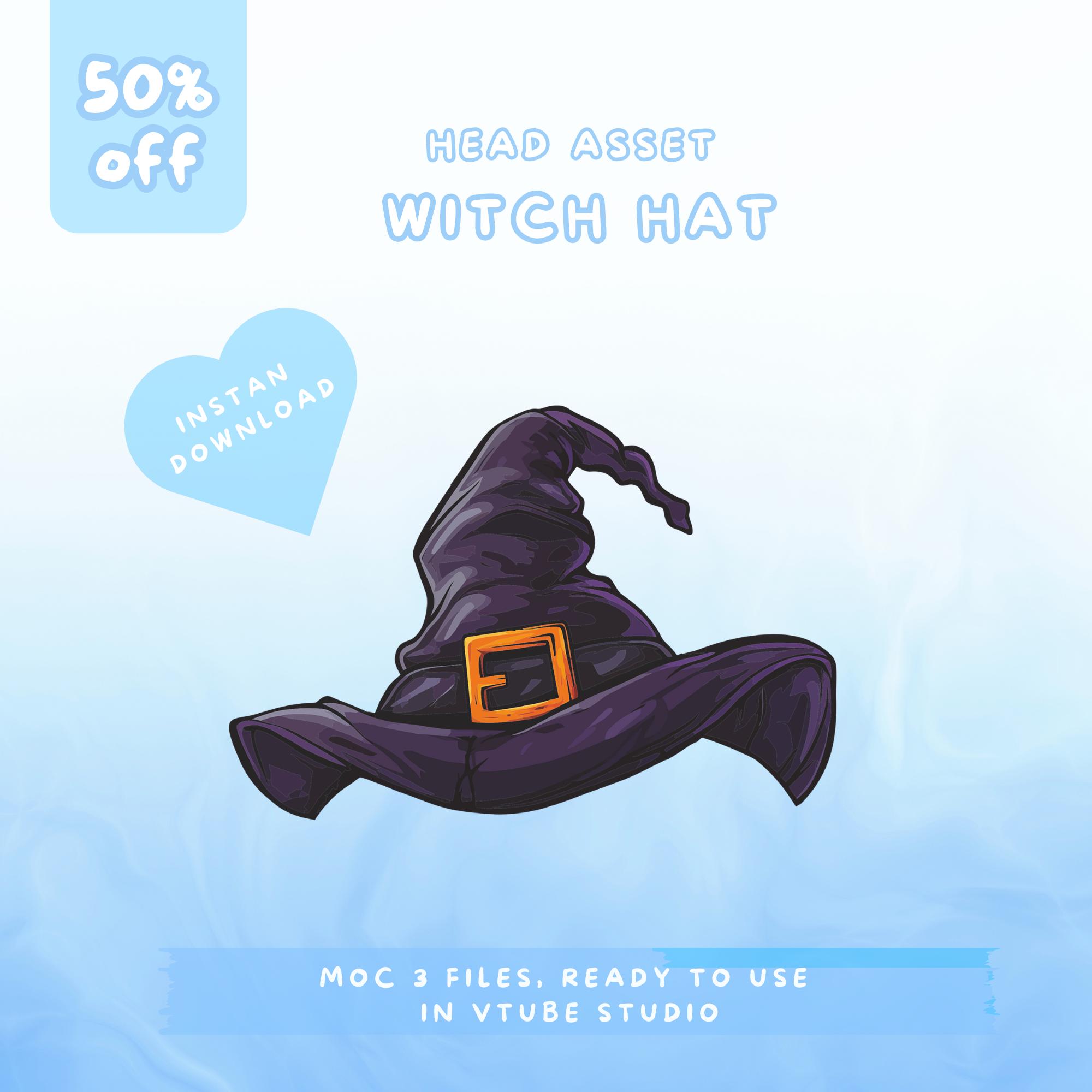 Vtuber Assets | Live2d Rigged Vtuber Witch Hat, Halloween Costume ...