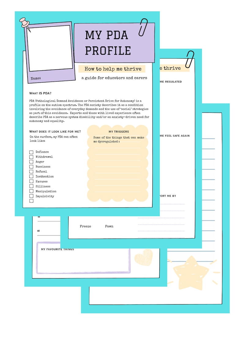 PDA Profile Template - Etsy