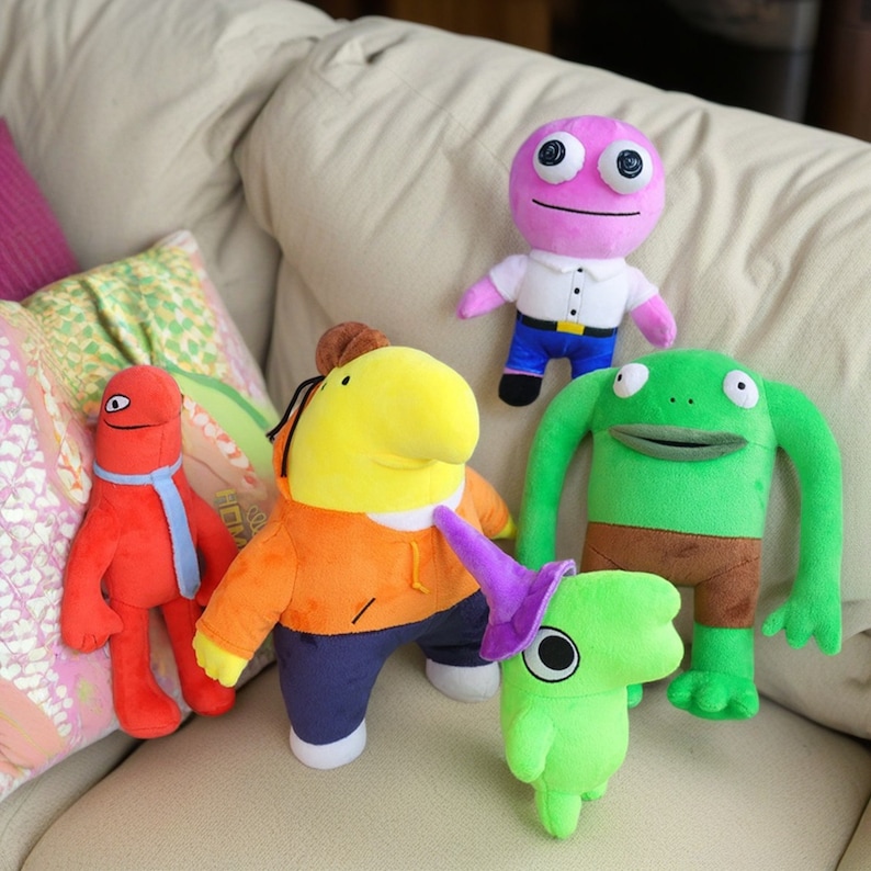 Smiling Friends Plush Toy, Glep Charlie Alan Mr. Frog Plush Toy Figure ...
