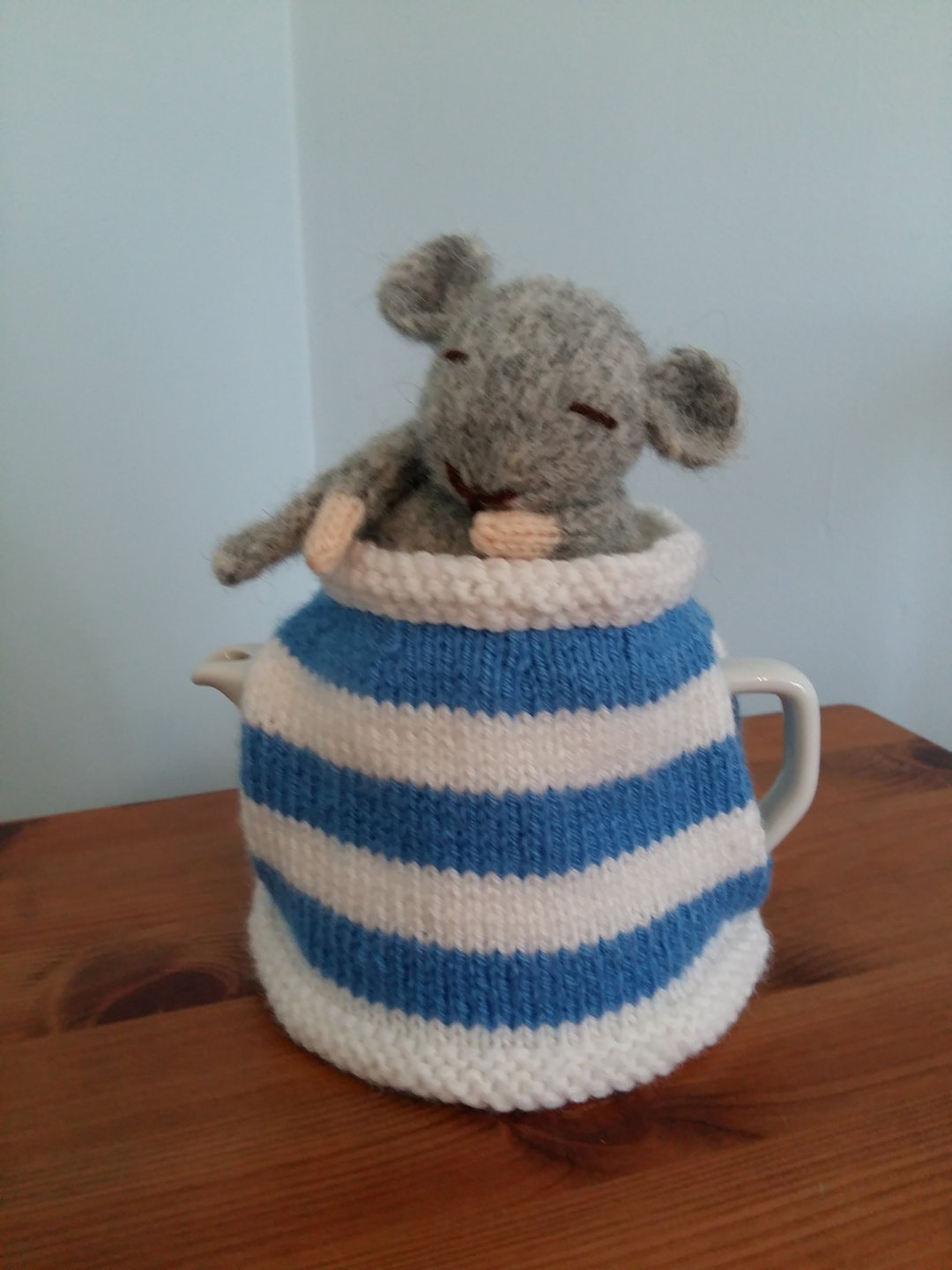 Hand Knitted Cornish Dormouse Tea Cosy, Teapot Cosy, Teapot Cover, Mad ...