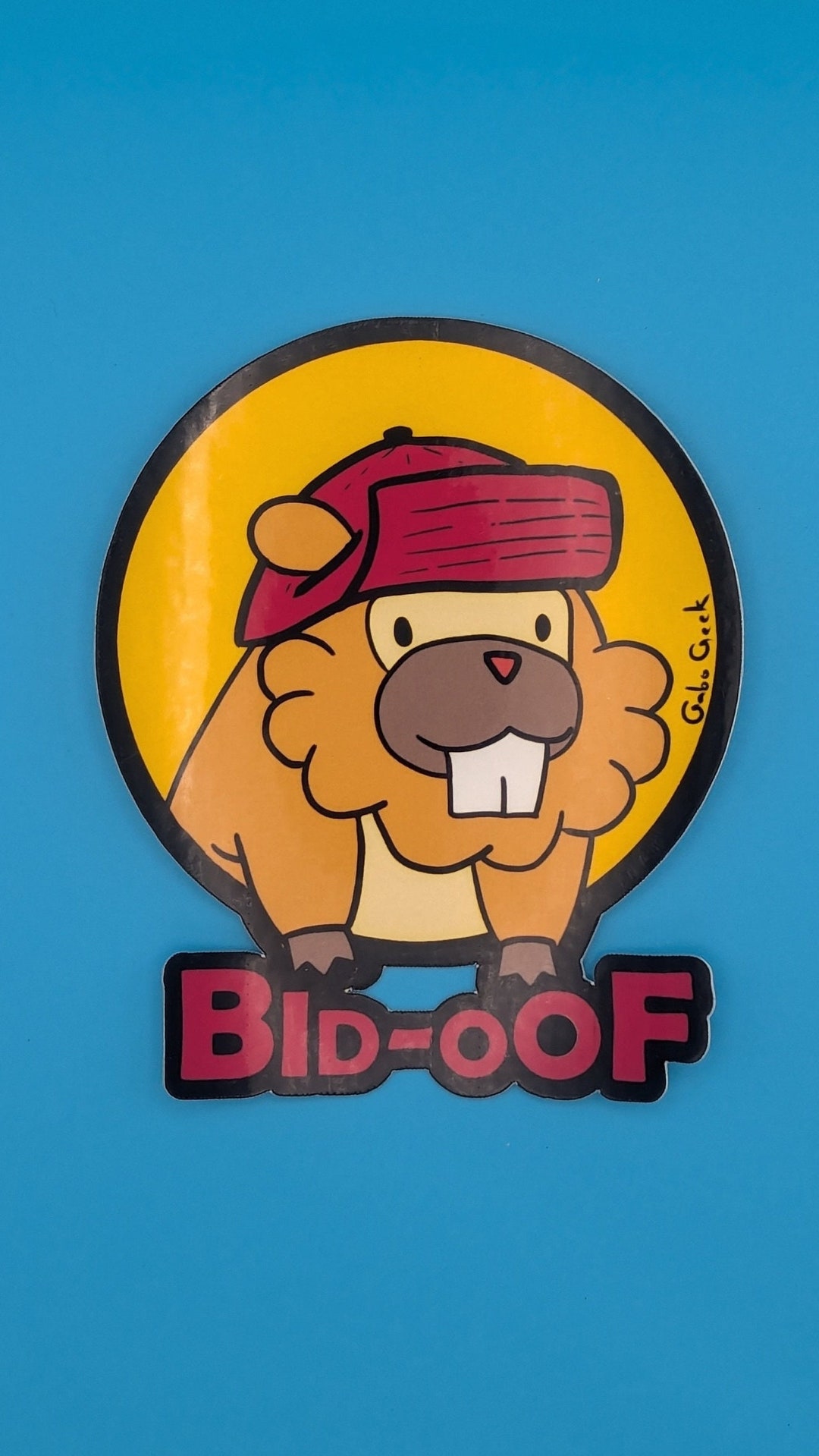 Bidoof Gas Station Sticker - Etsy