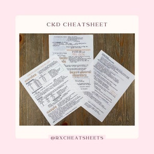 CKD Study Guide | Handwritten Chronic Kidney Disease Cheatsheet - Etsy