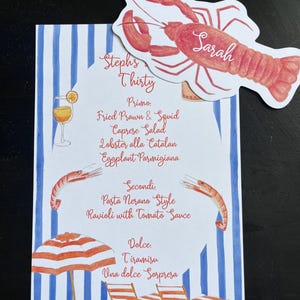 Summer Seaside Menu Digital Template - Etsy