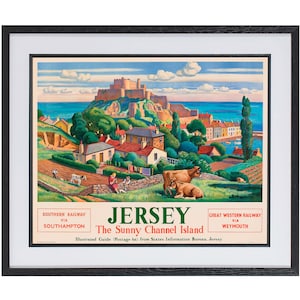 Jersey Vintage Poster: Channel Islands Retro Wall Art Print Decor - Etsy UK