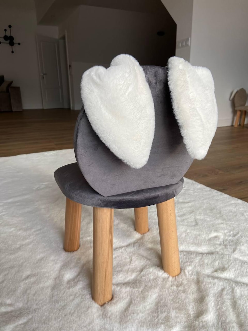 Childs Bunny Stool for Playroom, Kids Room Decor, Shower Gift Idea ...