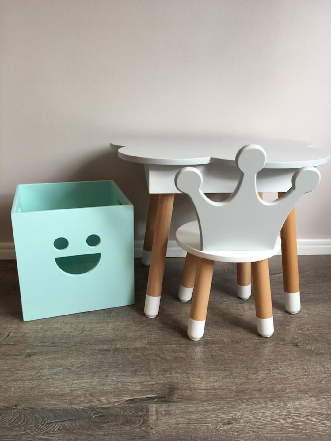 Wooden Toy Storage Box for Kids, Montessori Treasure Toy Organizer ...