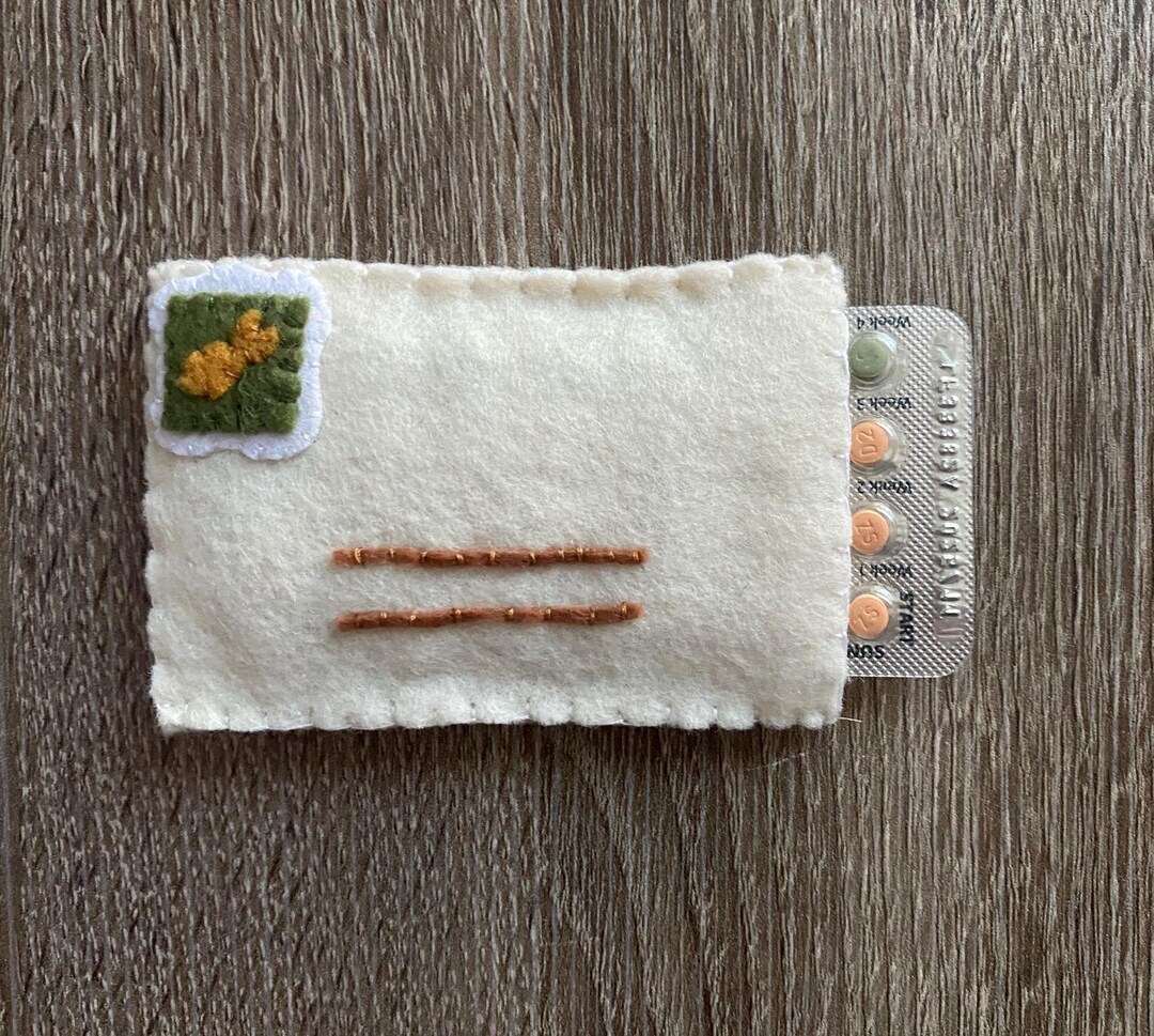 Handmade Felt Birth Control Case Sleeve - Etsy