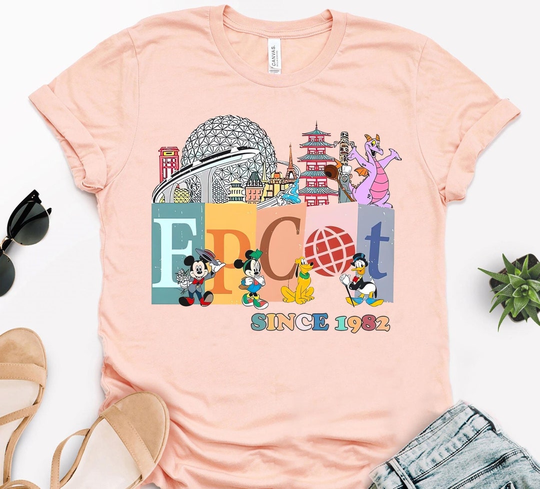 Disney Epcot World Tour T-shirts, Mickey and Friends Disneyland Family ...
